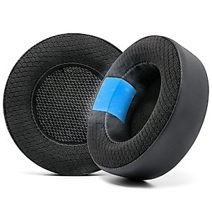 WC Freeze Virtuoso - Hybrid Fabric Cooling Gel Replacement Earpads for Corsair Virtuoso Gaming Headset, Made by Wicked Cushions, Improved Durability, Thickness and Sound Isolation | Black