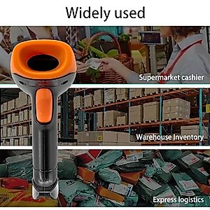 USB Wired Connection Barcode Scanner Digital Printed Bar Code Reader for Supermarket Checkout, Mobile Payment (USB & 2.4G & BT Connect)
