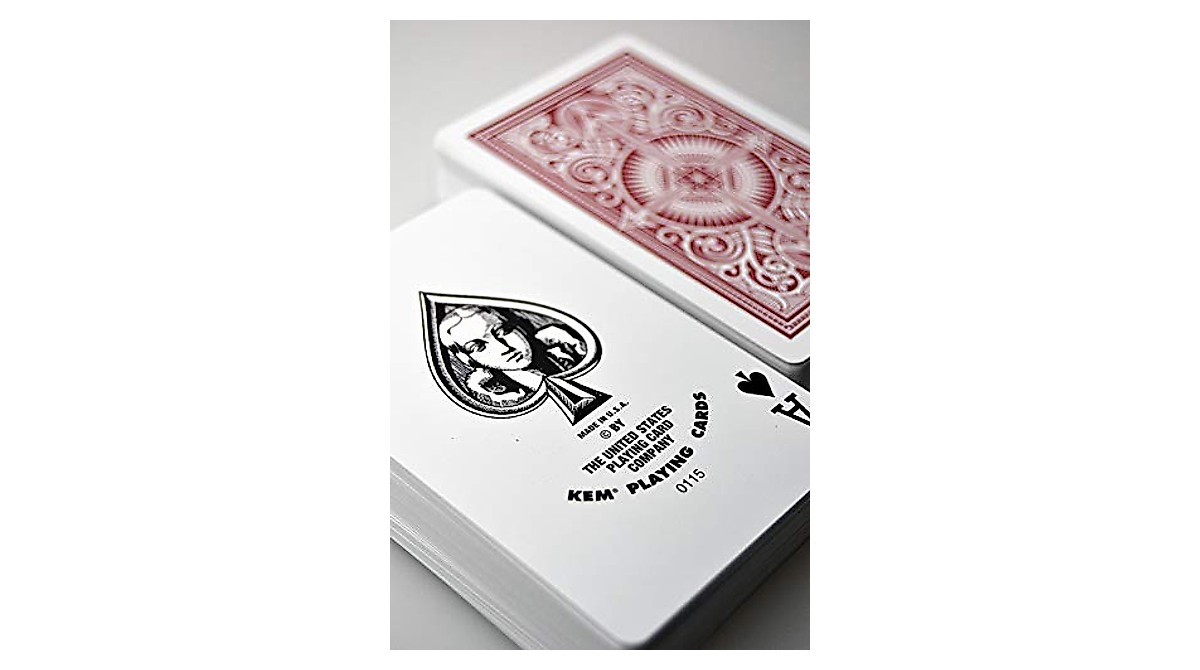 Kem Playing Cards Arrow Red & Blue - Durable Plastic Bridge Decks