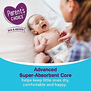 Parent's Choice Dry and Gentle Baby Diapers, Size 4, 31 Count Yellow