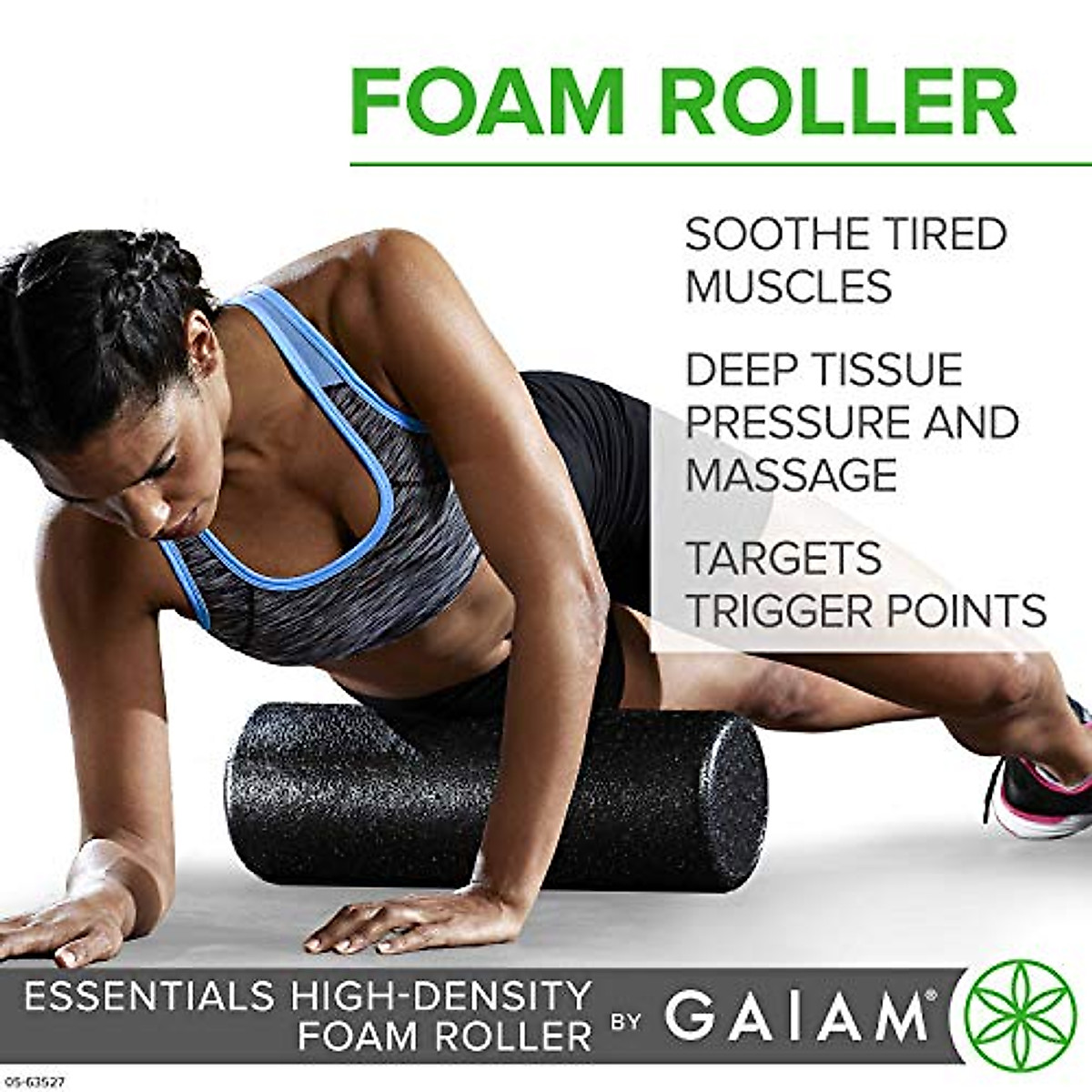 Gaiam Essentials High-Density Foam Roller 18” Teal