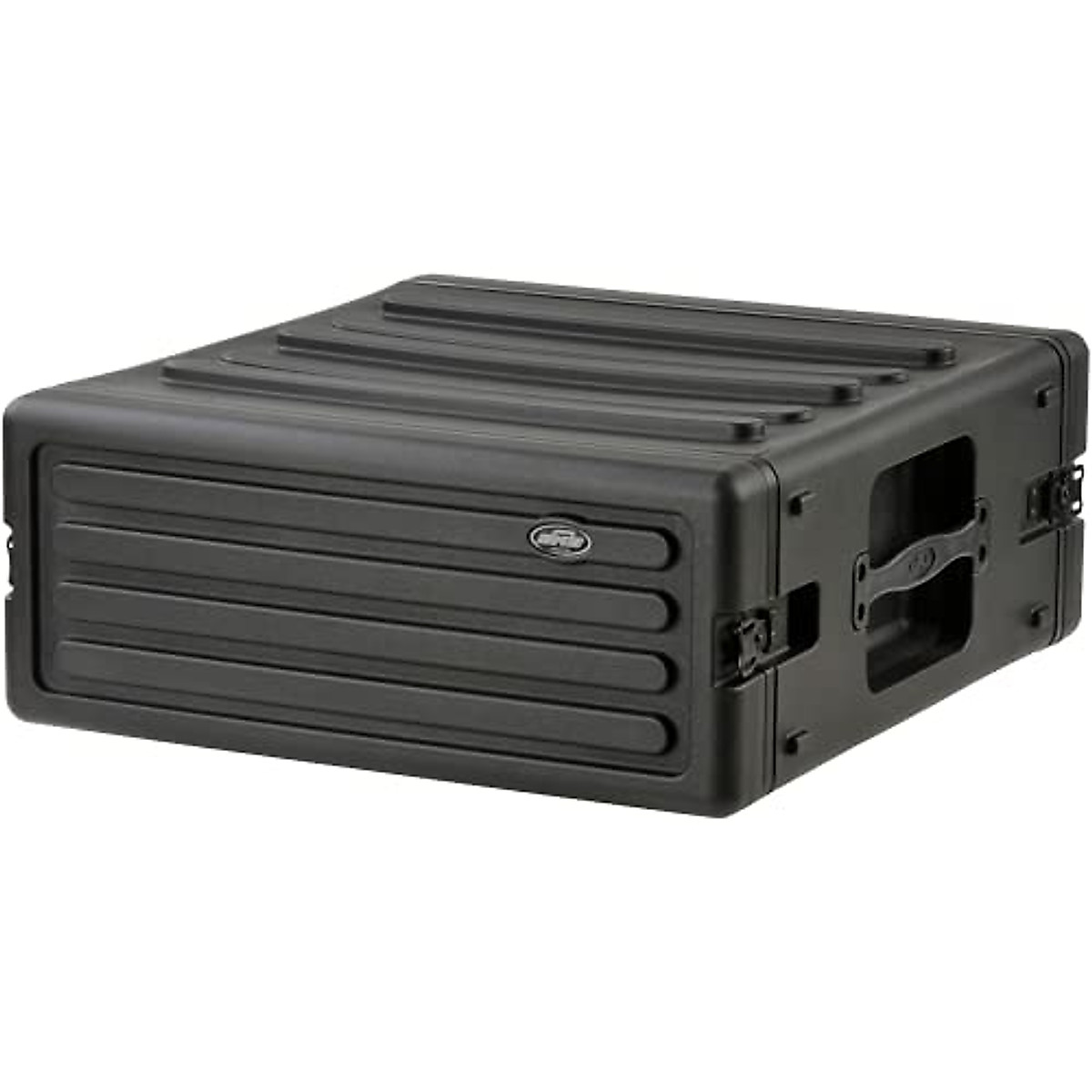 SKB Cases 4U rSeries Standard Roto Molded LLDPE Rack with Flush Carry Handles and Non-Slip Rubber Feet, Includes Rack Mount Screws
