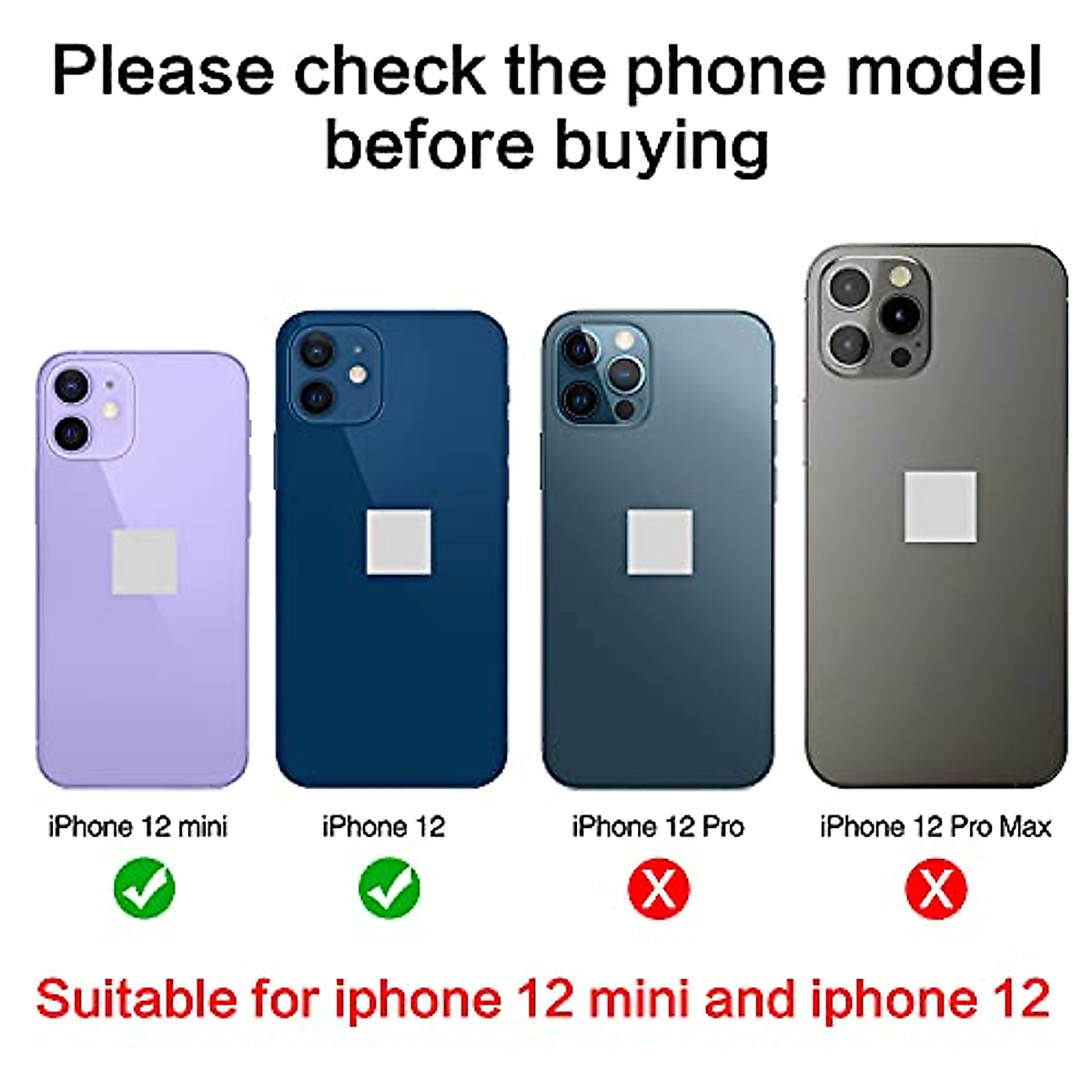 2PCS ASDAWN Back Camera Lens Glass Replacement for iPhone 12 and 12 Mini All Carriers,Rear Camera Lens Glass Replacement with Free Lens Film + Installation Manual + Repair Tool Set