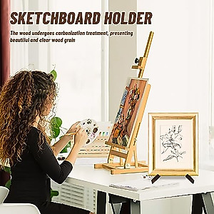 DLOnline Handmade Wooden Stand for Display, Recipe Book Holder, Plate Stand for Display, Cookbook Stand for Cooking, Photograph, Decorative Table Top, 6.5 inches