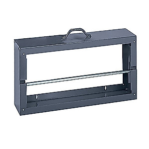 Durham 383-95 Gray Cold-Rolled Steel Wire Spool Rack with Single Rod, 26-1/8" Width x 10-3/8" Height x 6" Depth