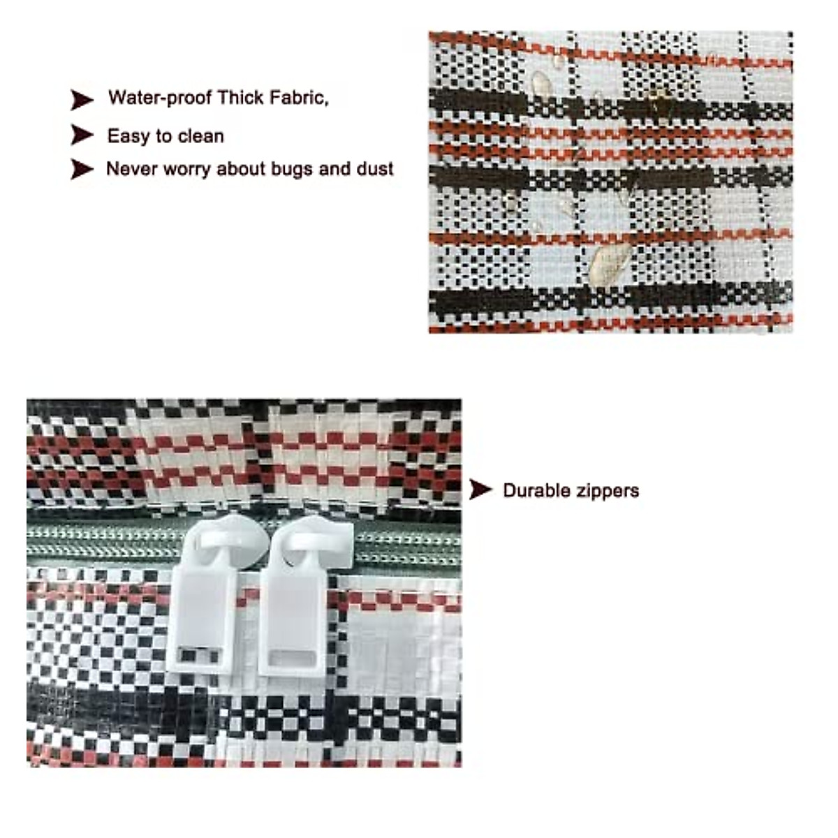 Heavy Duty Extra Large Moving Bags, 168L Jumbo Organizer Storage Bags With Durable Zipper, Water Resistant Totes, Carrying Bag, Camping Bag for Clothes, Bedding, Comforter, Pillow, Moving(Set of 4)