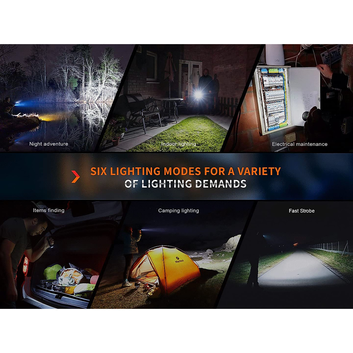 Fenix Dual Battery Bundle E35R EDC Flashlight, 3100 Lumens USB-C Rechargeable High Lumen Performance Flashlight with Extra ARB-L21-5000 and LumenTac Battery Case