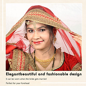 Head Chain Jewelry Headpiece Rhinestone Head Jewelry Wedding Headband Chain Headpiece Bohemian Style Rhinestone Headband Diamond Head Chain Hair Accessories for Women Girls Hair Decoration (Gold)