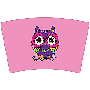 Mugzie Pink Owl Travel Mug with Insulated Wetsuit Cover, 16 oz, Multicolor