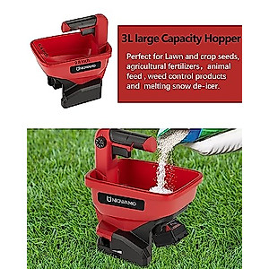 Uniqwamo Handheld Grass Seed Spreader for Milwaukee M18 Li-ion Battery, Available Year-Round, Grass Seeds, Rock Salt and De-icer Out-Doors (Battery not Included)