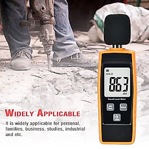 Hand-Held Sound Level Meter,V-Resourcing 30~130 dB Decibel Noise Measurement Tester with Backlight Digital LCD Display for Indoor/Outdoor Uses [Max/Min/Hold Function]