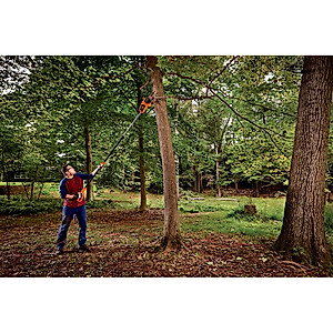 BLACK+DECKER BECSP601 8 Amp 10 in. 2-in-1 Electric Pole Chainsaw