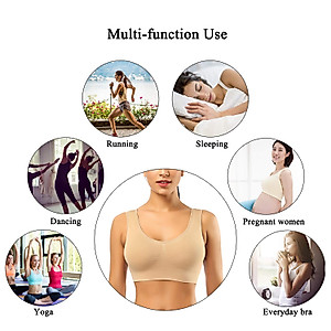 BESTENA Sports Bras for Women, Seamless Comfortable Yoga Bra with Removable Pads, Medium