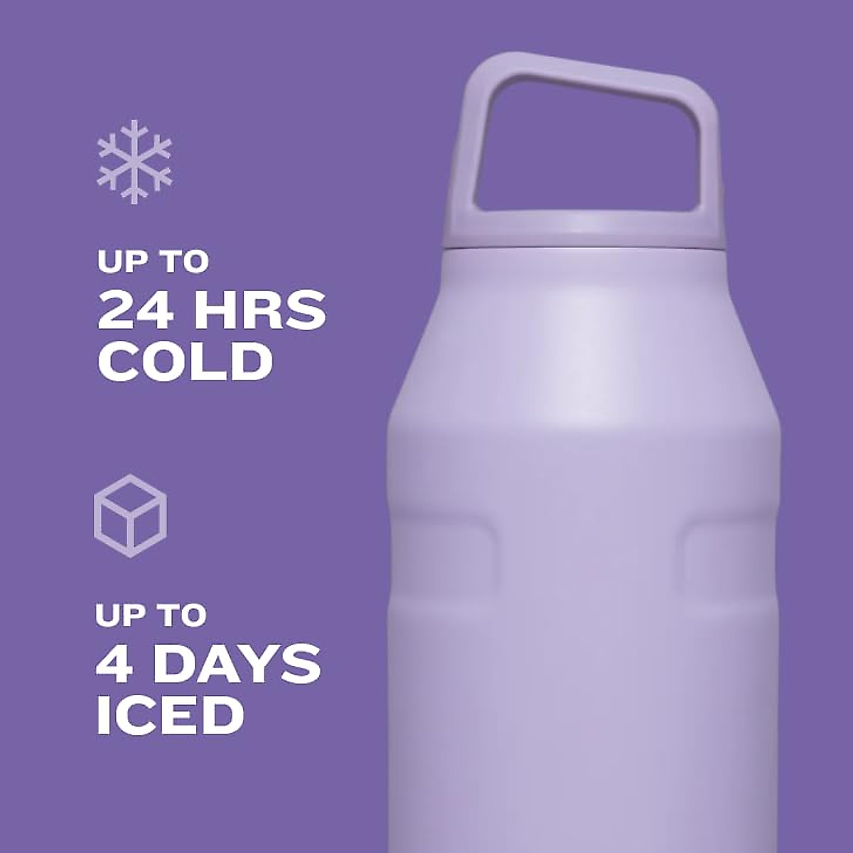 Stanley IceFlow Cap and Carry Water Bottle 24 oz | Wide Mouth Twist Lid | Lightweight and Leakproof for Travel and Sports | Insulated Stainless Steel | BPA-Free | Black