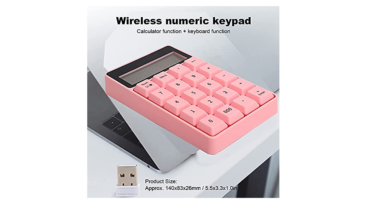 Wireless Numeric Keypad & Calculator by Sanpyl | 2.4G Wireless, Waterproof