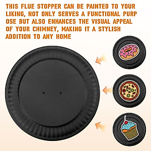 Adjustable Flue Stopper Replacement Furnace Flue Hole Cover Cap, Chimney Stove Pipe Hole Cover 6719900 Fits 6" 7" 8" Flue Wall Openings