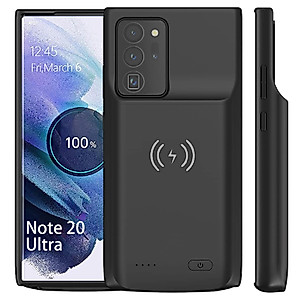 Battery Case for Samsung Galaxy Note 20 Ultra(6.9 inch) 8000mAh, Fast Charging & Qi Wireless & Android Auto Supported, Extended Backup Charger Case for Galaxy Note 20 Ultra 5G