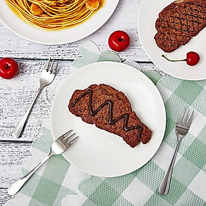 24 Pcs Oyster Fork Appetizer Seafood Forks Portable Stainless Steel 3 Prong Fruit Forks Small Cocktail Salad Dessert Forks for Tasting Crab Escargot Kids Party Travel, 5.5 Inch Silver