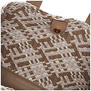 Calvin Klein Alysha Novelty Tote, Taupe Multi