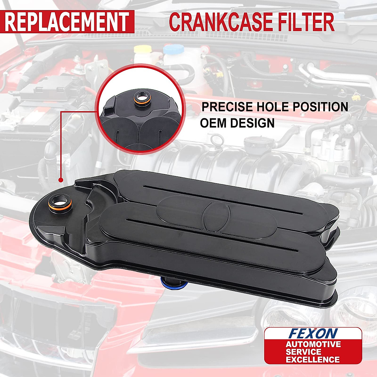 CV52001 Crankcase Ventilation Filter Breather Element Cummins CCV Filter Compatible with Dodge Ram 2500 3500 4000 4500 5500 Ford F650 750 904-418 4936636 68002433AC