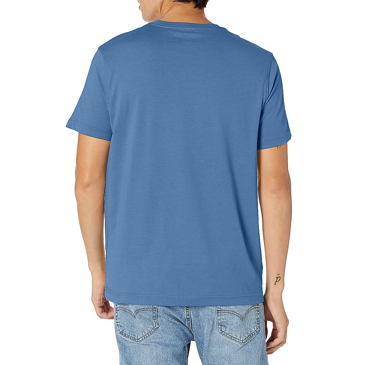 Nautica Men's Short Sleeve Crew Neck T-Shirt, Rivieria Blue Solid, Large
