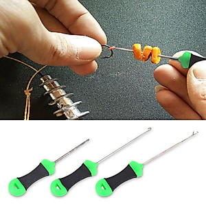 VGEBY 3Pcs Fishing Bait Needle, Portable Carp Bait Needle Carp Fishing Splicing Needle Baiting Hook Drill Rig Tools Carp Bait Needle Carp Baiting Needle Baiting Needle for Carp Fishing
