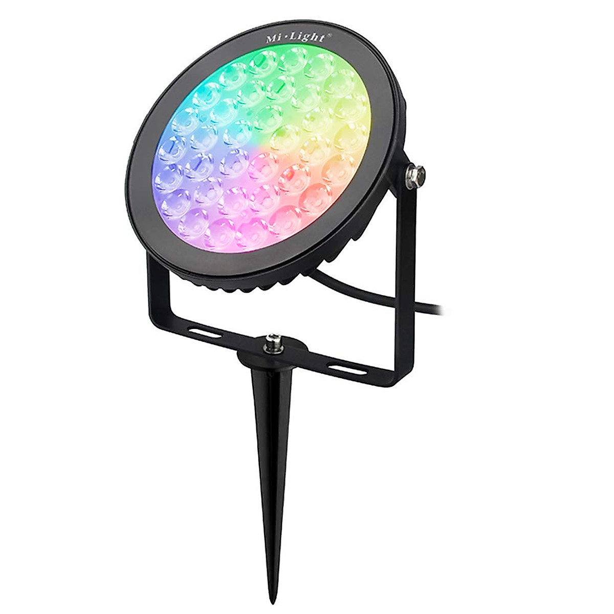 LGIDTECH FUTC03 RGB+CCT Outdoor 15W LED Landscape Garden Spotlight AC 100-240V,Color Changing,CCT Color Temperature Adjustable,Memory Function.No Plug