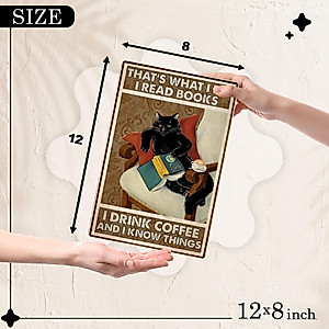 Black Cat Decor - 8x12 Cute Tins Black Cat Gifts - Black Panther Wall Art Black Cat Decorations for The Home - What Matters Most is How You See Yourself