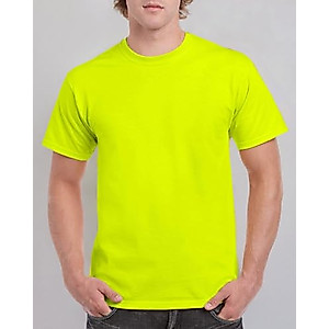 Gildan Blank T-Shirt - Unisex Style 5000 Adult Safety Green