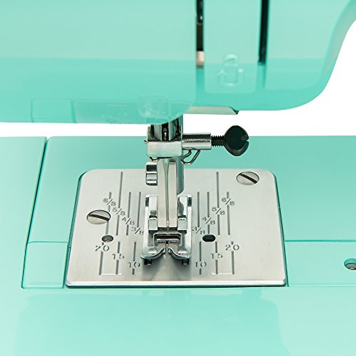 Janome Arctic Crystal Easy-to-Use Sewing Machine with Interior Metal Frame, Bobbin Diagram, Tutorial Videos, Made with Beginners in Mind!, Blue