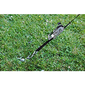 Lexar Industrial 12 pc Lag Screws 3/8 x 12 Tent Stakes Festival Kit with Chain Links and Washers