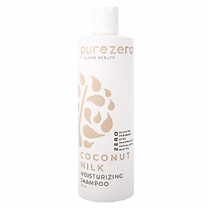 Purezero Coconut Milk Moisturizing Shampoo - 12 Fl Ounce - Intense Hydration & Increase Shine - Fight Dandruff & Frizz - Zero Sulfates, Parabens, Dyes - 100% Vegan & Cruelty Free