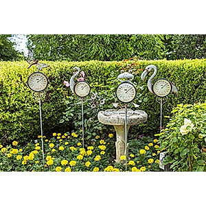 Poolmaster 54581 Outdoor Thermometer Garden Stake, Peacock, Multi