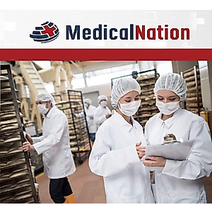 Medical Nation 21" Disposable Bouffant Caps |CASE OF 1000, WHITE| Hairnets, Non-Woven, Non-Pleated Head Hair Covers |For Medical, Labs, Nurse, Tattoo, Food Service, Hospital, Cooking - Size 21" White