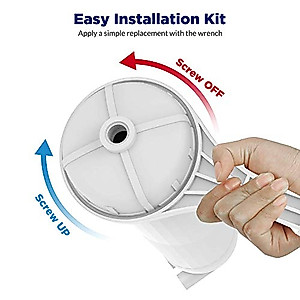 Membrane Solutions 3012 RO Membrane Housing Kit, Universal for Semi Commercial 200/300/400 GPD Reverse Osmosis Water Filter Systems, RO Filter Housing Wrench Fittings Set