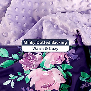 Baby Carseat Seat Cover Girls, Winter Carseat Canopy, Cozy & Warm Cover with Zipper Peep Windows, Infant Minky Carrier Cover, Soft Breathable, Baby Must Have, Purple Stuff