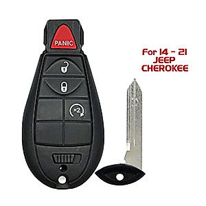 Lot of 1x New Replacement Keyless Remote Key Fob Compatible with & Fit For JEEP CHEROKEE 2014-2021