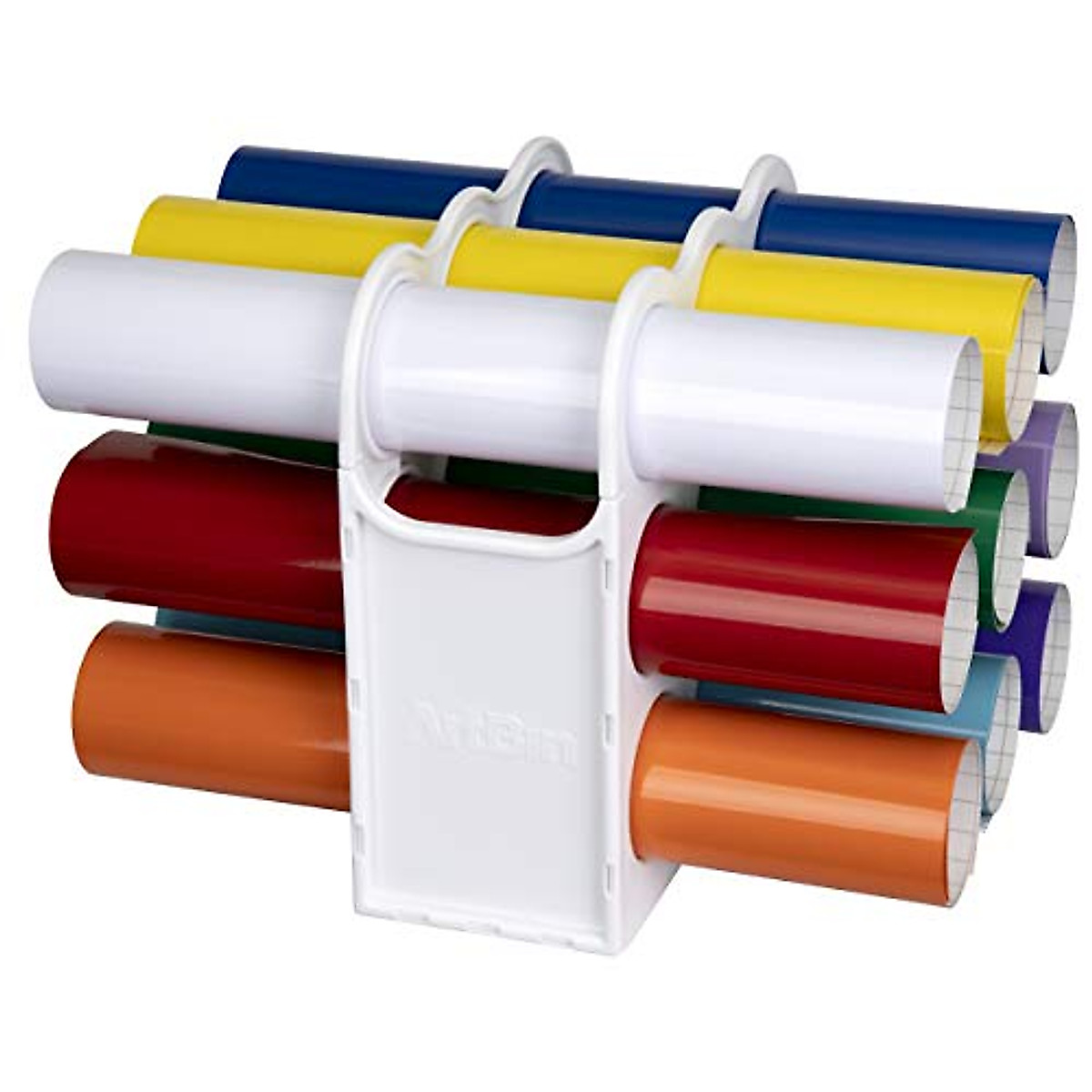 ArtBin 6866AG Mini Vinyl Storage Rack, Organizer up to 9 (5.5") Vinyl Rolls, White, 1 Rack