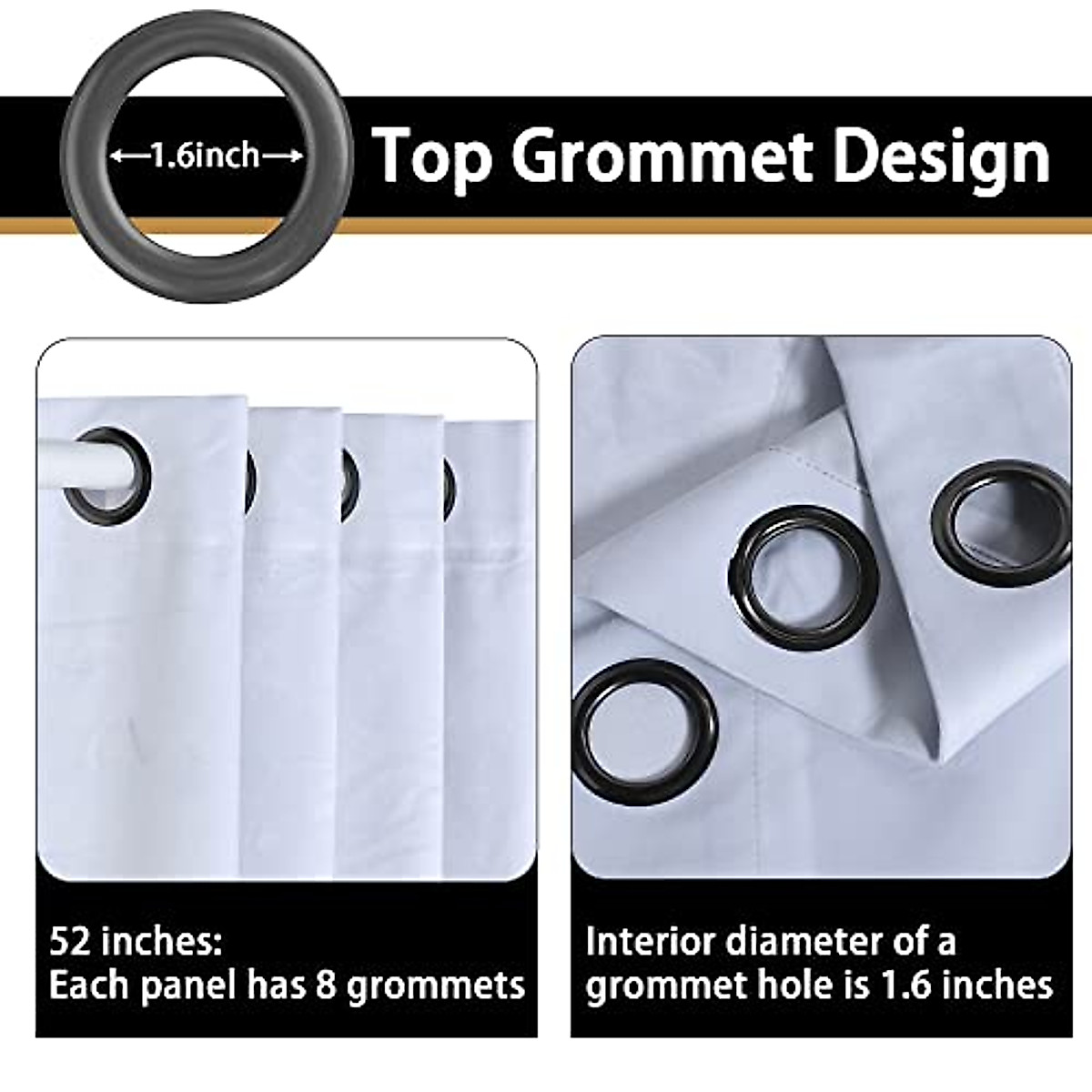 BONZER 100% Blackout Curtains for Bedroom - Premium Thick Velvet Curtains 84 Inches Long Thermal Insulated Energy Saving, Sun Light Blocking Grommet Window Drapes for Living Room, 2 Panels, White