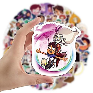 The owl House 50 PCS Stickers Pack Aesthetic The Vinyl Movie Colorful Waterproof for Water Bottle Laptop Bumper Car Bike Luggage Guitar Skateboard Cartoon Stickers for Kids Teens (The Owl House 50)