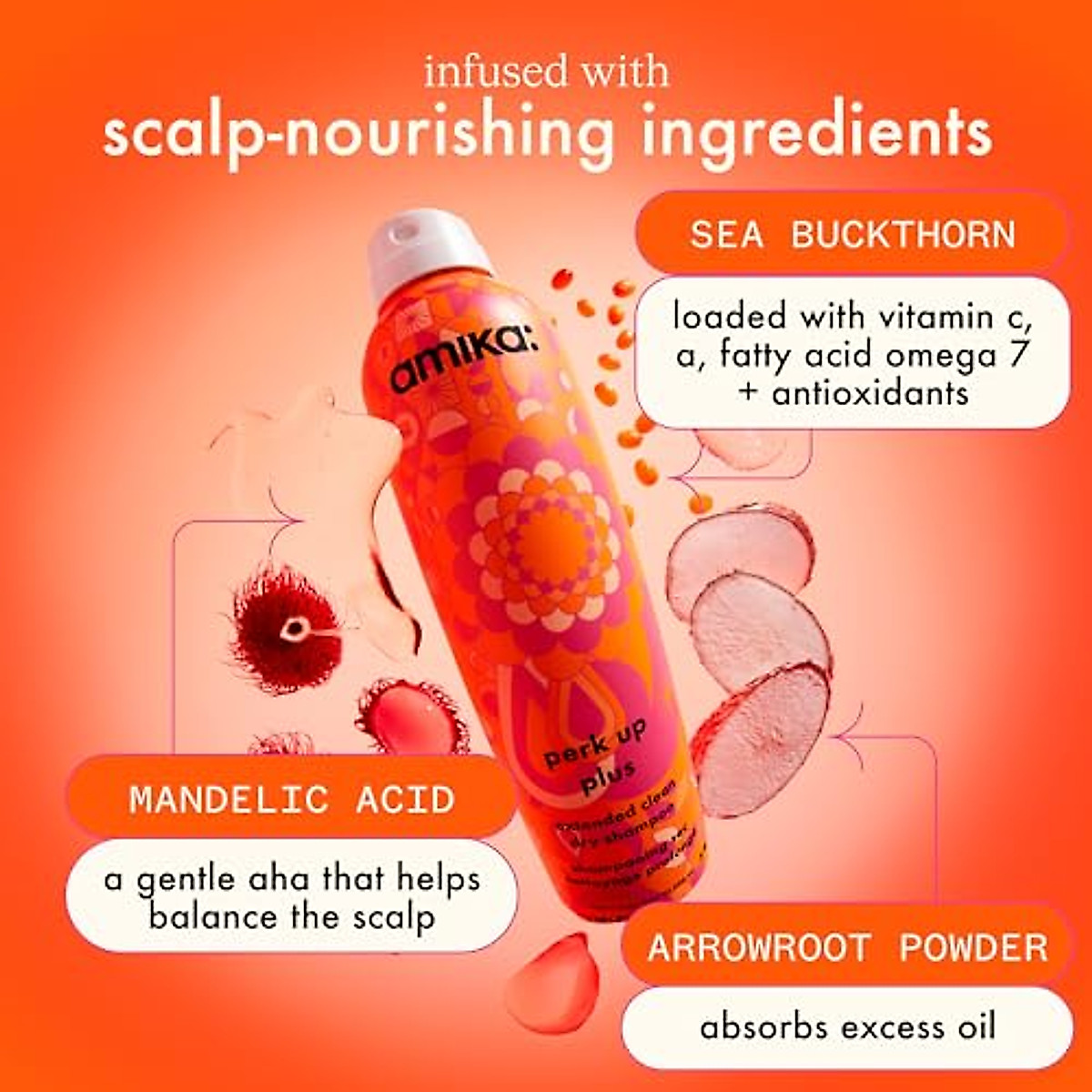 amika perk up plus extended clean dry shampoo, 1.8oz