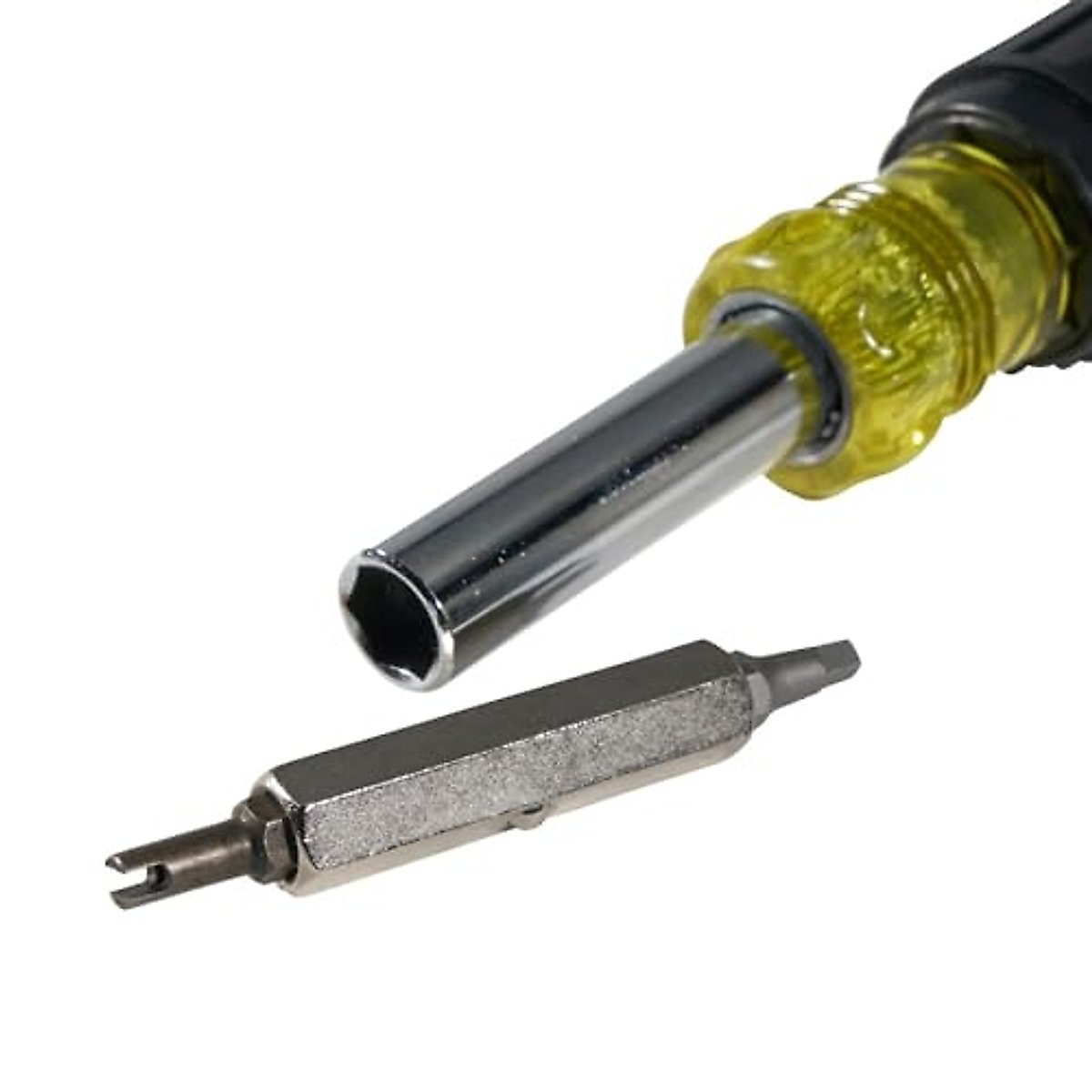Klein Tools 80065 Schrader Driver Kit with Multi-Bit 11-in-1 Screwdriver / Nut Driver and 2-in-1 Nut Driver, Hex Head Slide Drive, 2-Piece