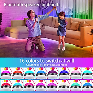 IYUNIOT led Music Light Bulb,Smart 9W Bluetooth Speaker Light Bulb Color Changing Light with Remote,Timer Light Dynamic Music Sync Mode-Birthday Party Room Home Decoration 1 Pack