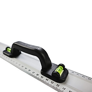 Aluminum Straight Edge Ruler with Handle, It is A Aluminum Ruler, A Straight Edge ruler and A Centimeter Ruler, Ideal Ruler for Cutting, Much Safer Because of The Handle. Easy to Use and Light Weight.