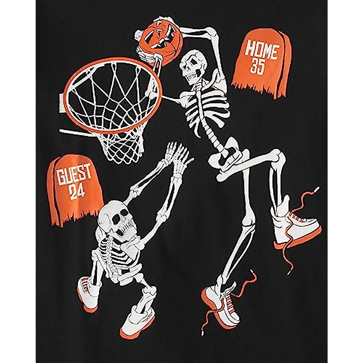 The Children's Place,Long Sleeve Halloween Graphic T-Shirt,Black,Medium (7/8)