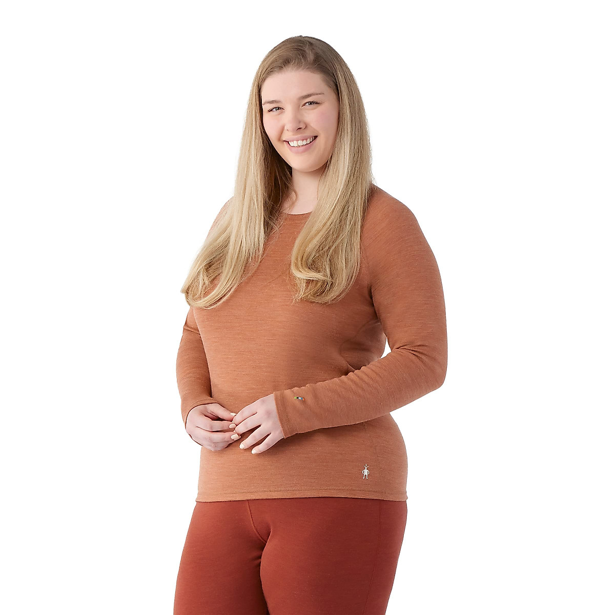 Smartwool Women's Plus Size Classic Thermal Merino Wool Base Layer Crew (Slim Fit), Copper Heather, 4X