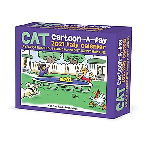 Cat Cartoon-A-Day by Jonny Hawkins 2021 Box Calendar