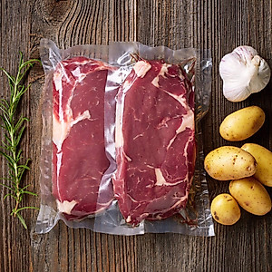 Vacuum Sealer Bags, 2 Rolls Thicker Heavy-Duty Commercial Quality Textured Vacuum Seal Bags for Food Storage Saver Sous Vide Cooking