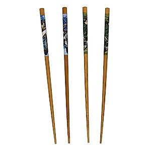 Attack On Titans Bamboo Set Of 2 Collectible Anime Chopsticks 8.85 Inches Long Gift Set