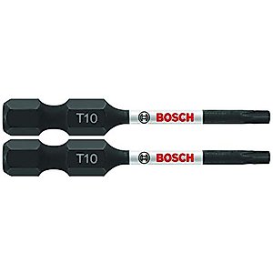 BOSCH ITT10202 2-Pack 2 In. Torx #10 Impact Tough Screwdriving Power Bits